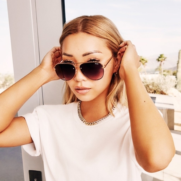 Quay Australia | Accessories | Quay High Key Rimless Goldnavy Fade ...